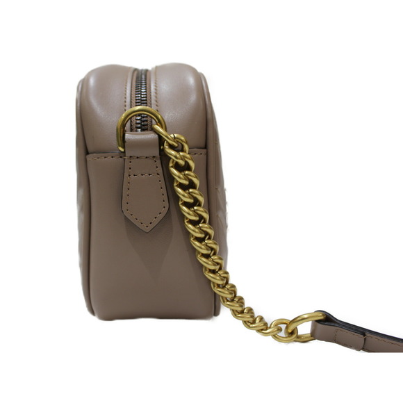 Gucci | Bags | Gucci Tan Marmont Quilted Gg Bag Leather Shoulder | Poshmark